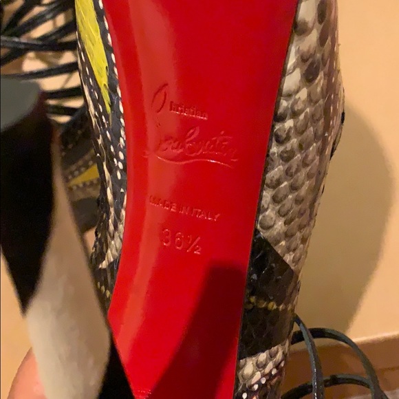 Christian Louboutin | Shoes | Christian Louboutin Zoulou 6 Python Shoe ...